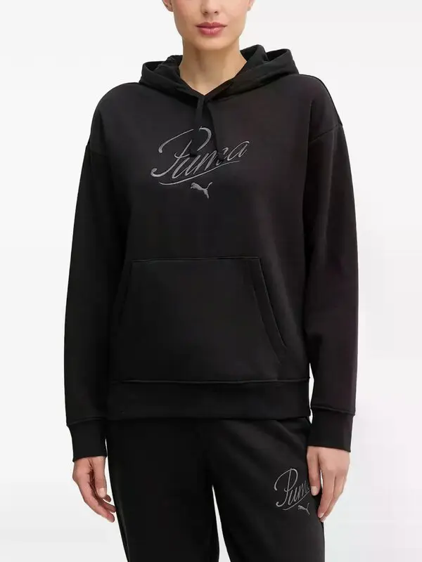 PUMA Logo-embroidered Drawstring Hoodie