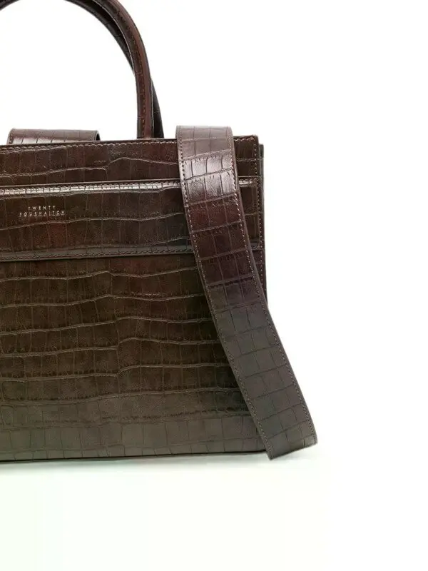 TWENTY FOURHAITCH Serane Crocodile-effect Leather Tote Bag