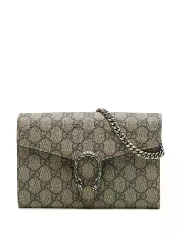 Gucci 2016-2026 Gg Supreme Dionysus Wallet On Chain Crossbody Bag - Neutrals