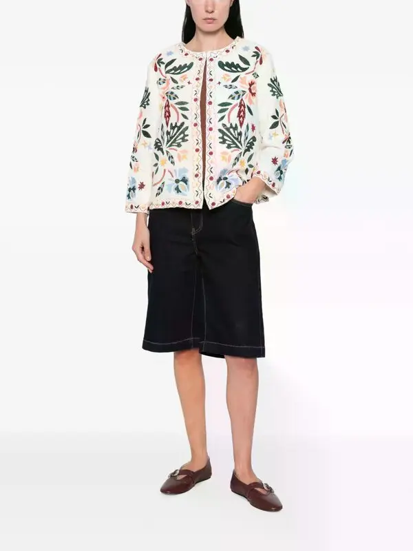 MAISON123 Voltige Floral Embroidered Cardigan