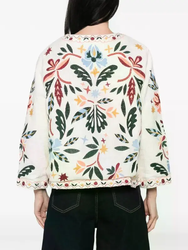 MAISON123 Voltige Floral Embroidered Cardigan