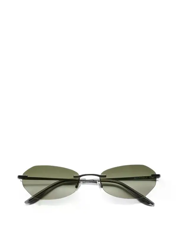 Our Legacy Adorable Rimless Geometric-frame Sunglasses - Grey