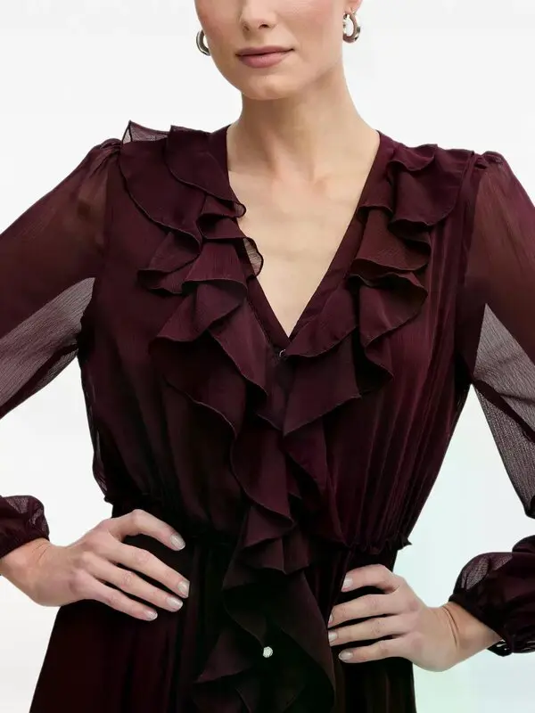 MORGAN Ruffled Button Midi Dress