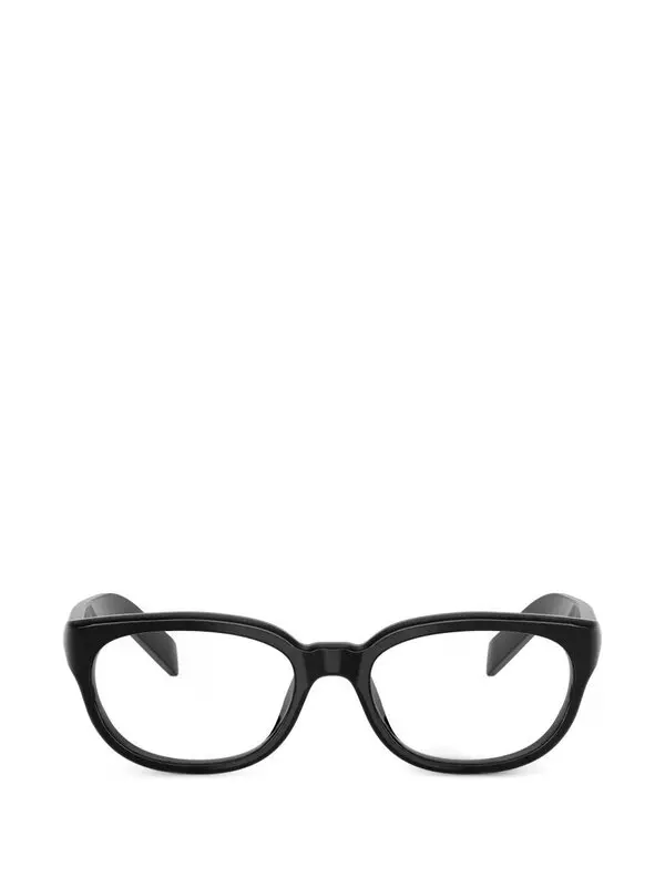 Prada Full Rim Oval Glasses - Black