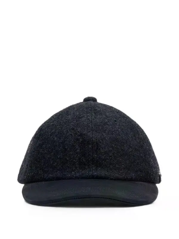 Comme Des Garçons Herringbone Wool Baseball Cap - Black