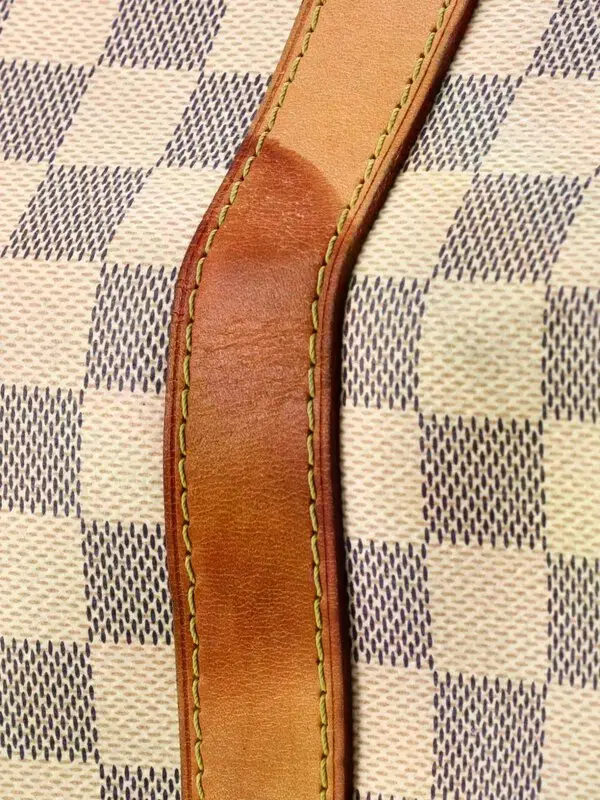LOUIS VUITTON Keepall Bandouliere Damier 55 Travel Bag - White