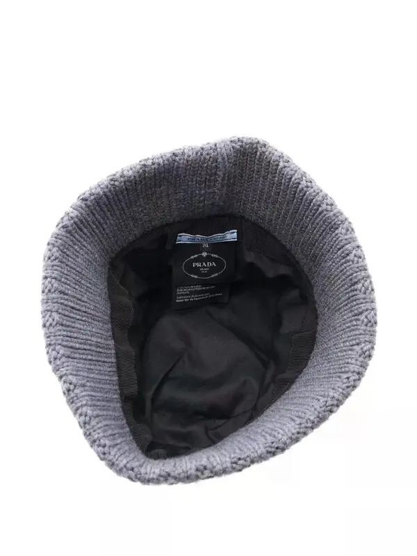 Prada Cable Knit Bucket Hat