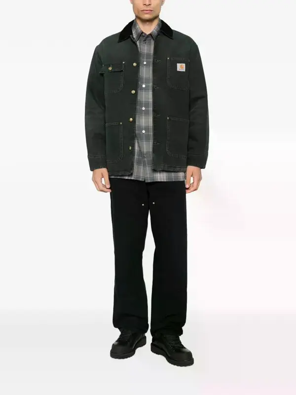 Carhartt Work In Progress Chore Logo-patch Jacket - Green