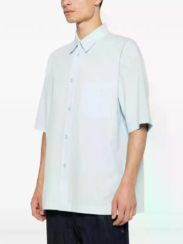 Issey Miyake Short-sleeve Chest-pocket Shirt