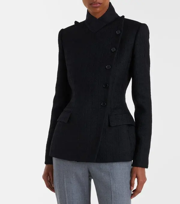 Alexander McQueen Wool And Mohair Tweed Jacket