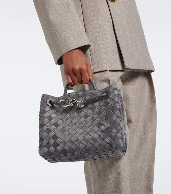 Bottega Veneta Andiamo Small Suede Top-handle Bag