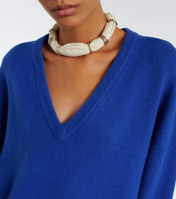 Extreme Cashmere N°457 V-neck Cashmere-blend Sweater