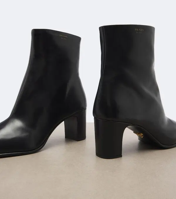 Prada Leather Ankle Boots