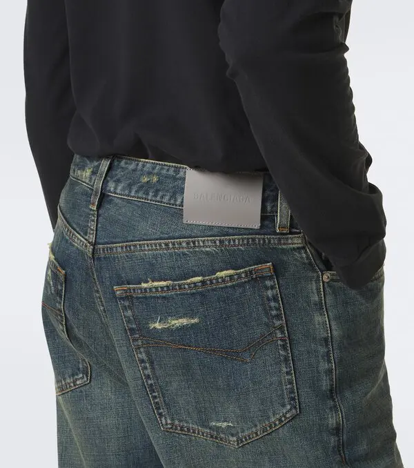 Balenciaga Faded Wide-leg Jeans