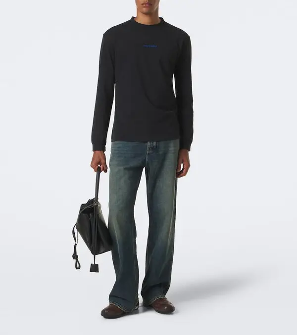 Balenciaga Faded Wide-leg Jeans