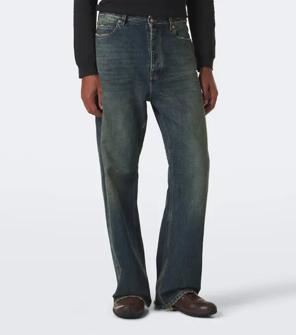 Balenciaga Faded Wide-leg Jeans