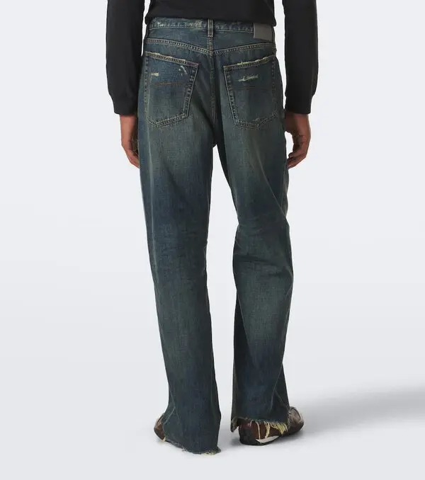 Balenciaga Faded Wide-leg Jeans