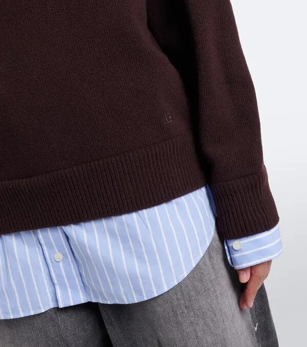 Acne Studios Layered V-neck Wool Sweater