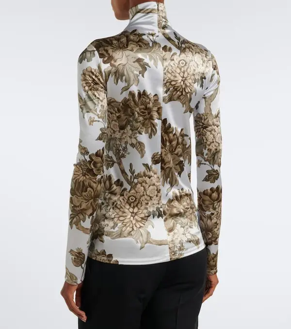 Acne Studios Floral Print Turtleneck Top