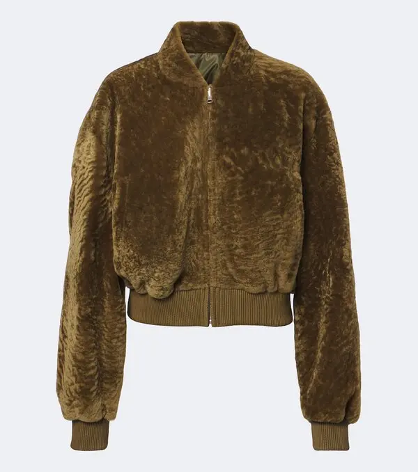 ARMA Azra Shearling Bomber Jacket - Green