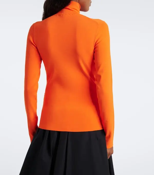 Loewe Double L Ribbed-knit High Neck Top