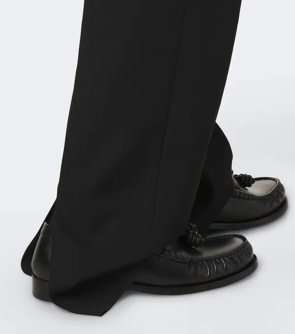 Bottega Veneta Wool Grain De Poudre Straight Pants