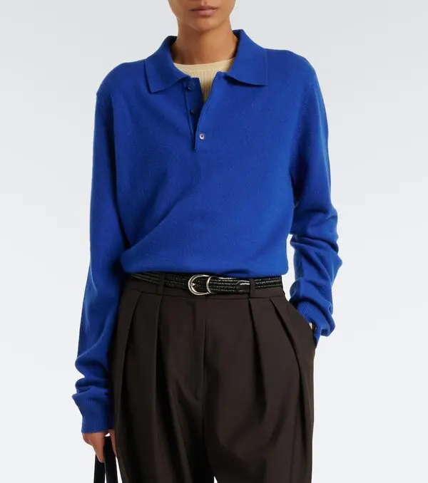 Extreme Cashmere N°223 Be For Cashmere-blend Polo Sweater