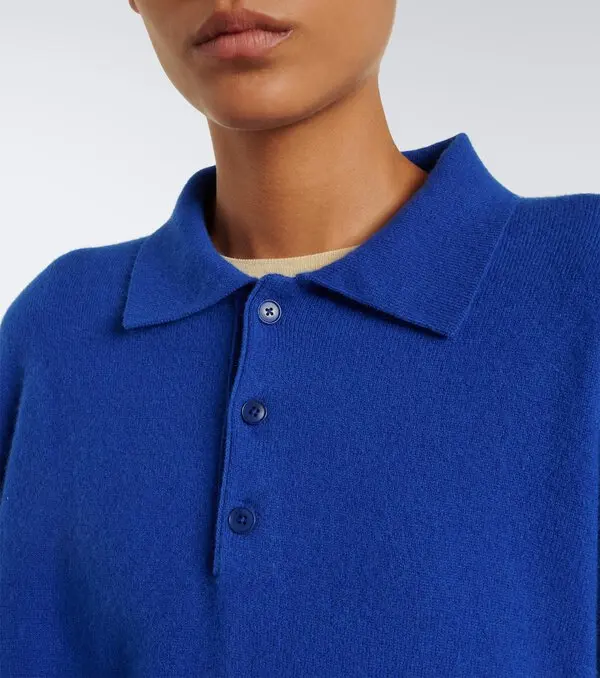 Extreme Cashmere N°223 Be For Cashmere-blend Polo Sweater