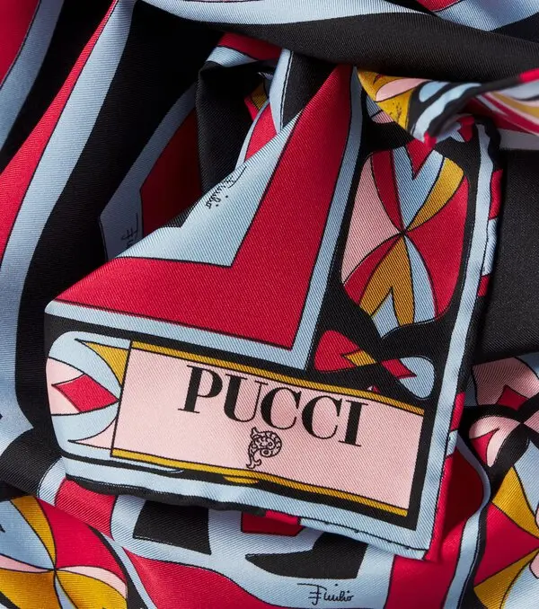 Emilio Pucci Labirinto Silk Twill Scarf