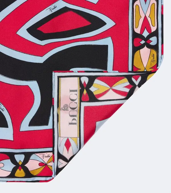 Emilio Pucci Labirinto Silk Twill Scarf