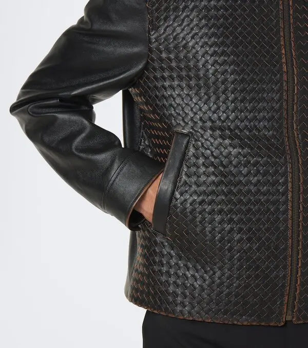 Bottega Veneta Intrecciato Leather Jacket
