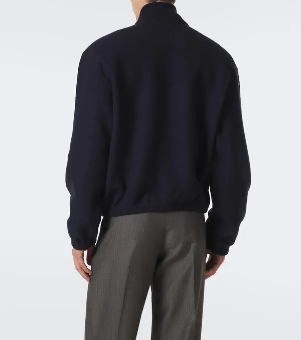 Bottega Veneta Wool Felt Half-zip Sweater