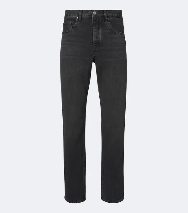 FRAME Mid-rise Straight Jeans - Black