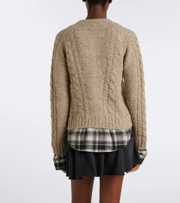 Acne Studios Layered Alpaca, Yak And Wool-blend Cardigan
