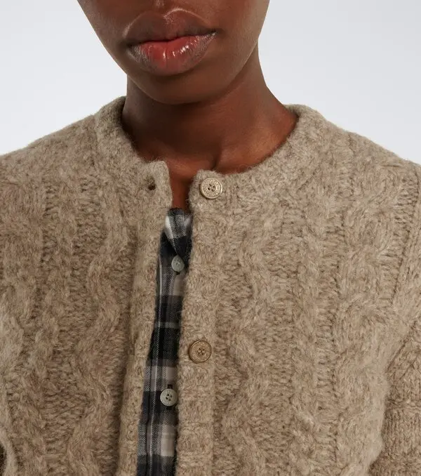 Acne Studios Layered Alpaca, Yak And Wool-blend Cardigan