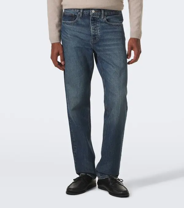 FRAME Faded Straight Jeans