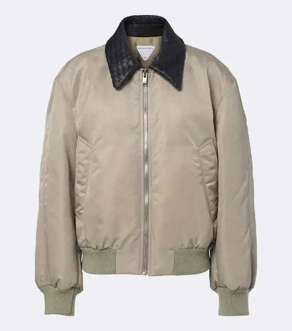 Bottega Veneta Leather-trimmed Blouson Jacket
