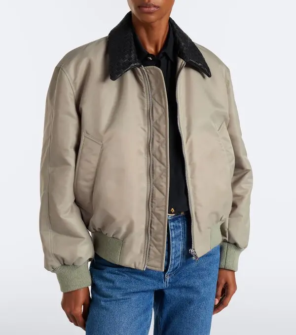 Bottega Veneta Leather-trimmed Blouson Jacket