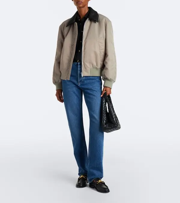 Bottega Veneta Leather-trimmed Blouson Jacket