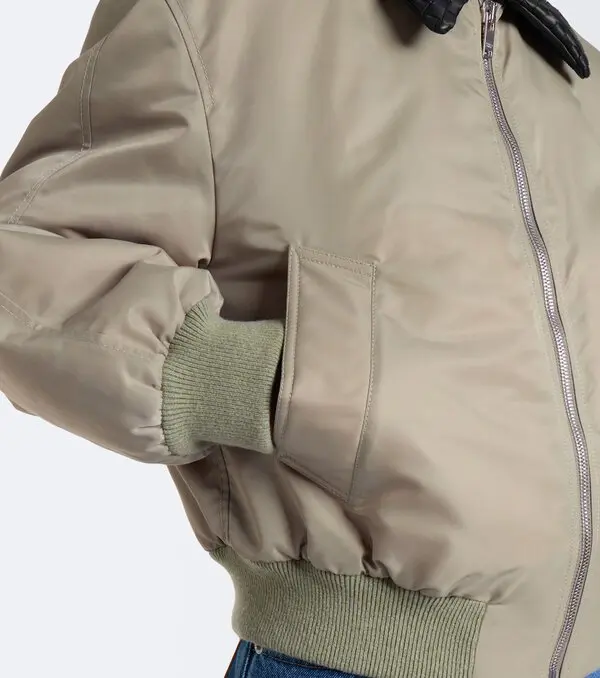 Bottega Veneta Leather-trimmed Blouson Jacket