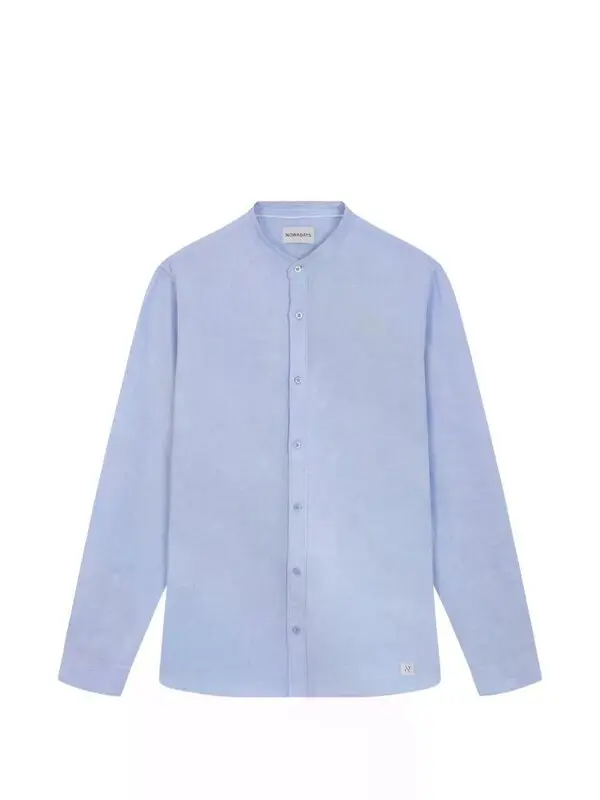 NOWADAYS Grandad-collar Linen Shirt