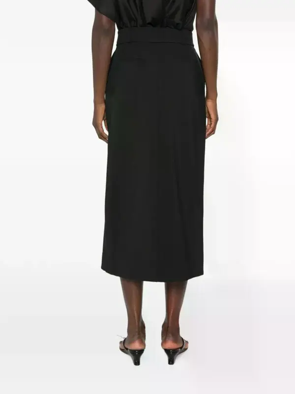 Alpha Studio Belted Wrap Midi Skirt