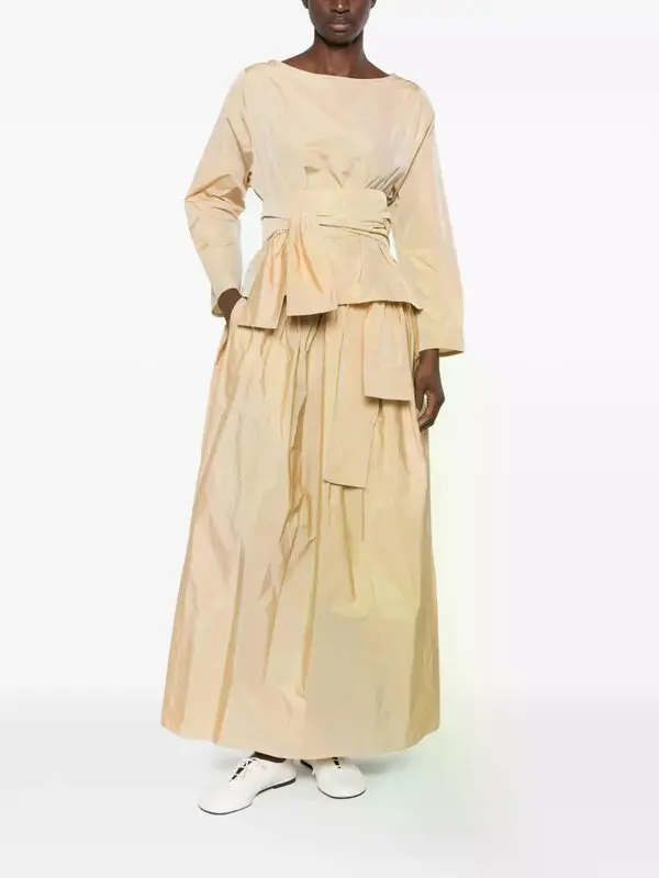 CO.GO High-waisted Wrap-tie Maxi Skirt