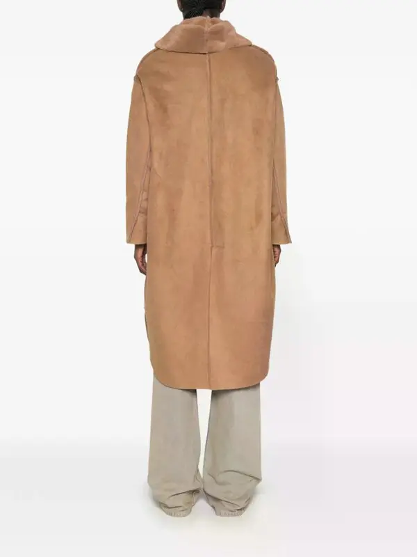 COLLECTION PRIVEE? Oversized Faux-shearling Coat With Shawl Collar