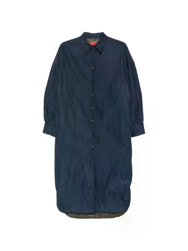 VIRGINIA BIZZI Button-up Padded Coat - Blue