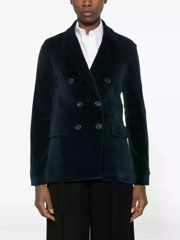 OTTOD'AME Velvet Double-breasted Blazer