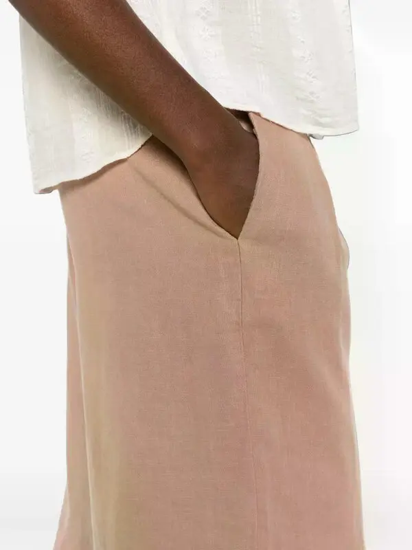 MAISON123 Pleated Cropped Palazzo Trousers