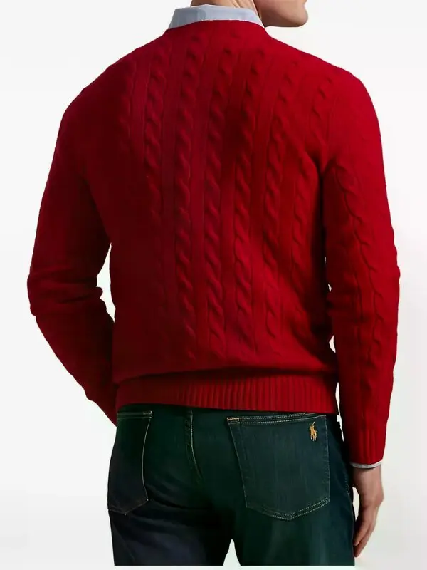 Polo Ralph Lauren Cable-knit Embroidered-logo Sweater