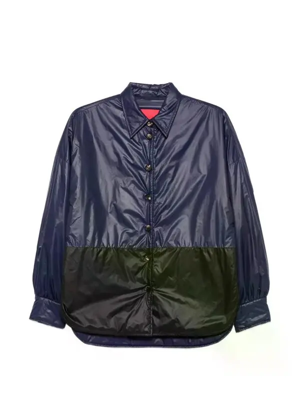 VIRGINIA BIZZI Two-tone Padded Coat - Blue