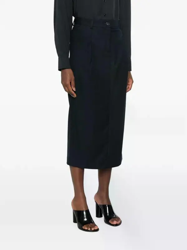 Alpha Studio Pleated-details Midi Skirt